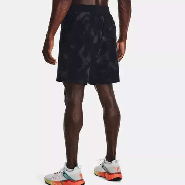 Under Armour Project Rock Woven Camo Printed Shorts - Black