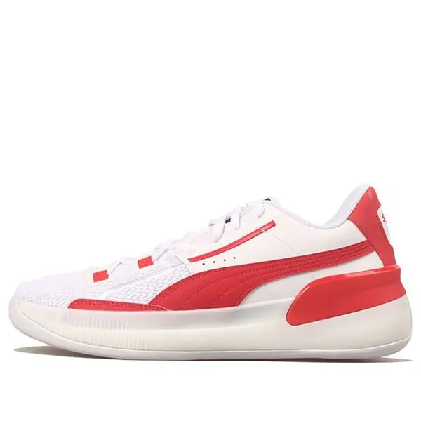 PUMA Clyde Hardwood Team Low Top Sneakers - Whitered