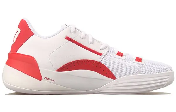 PUMA Clyde Hardwood Team Low Top Sneakers - Whitered