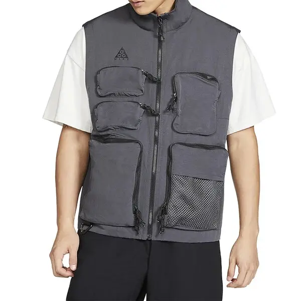 Nike Multiple Pockets Sports Functional Logo Vest - Gray