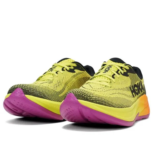 Hoka One One Rincon 4 Athletic Sneakers - Yellow/red