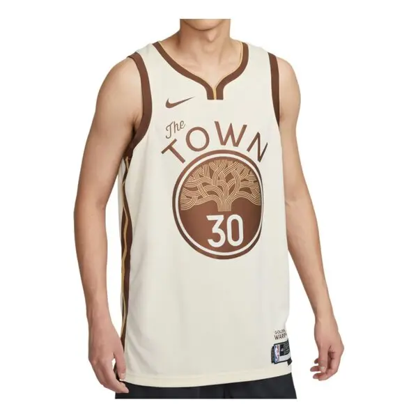 Nike Nba Stephen Curry Golden State Warriors City Edition Swingman Jersey - Natural