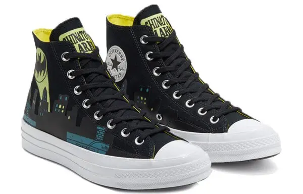 CONVERSE X Dc Comics X Chinatown Market Chuck 70 High Top "gotham City Glow In The Dark - Black