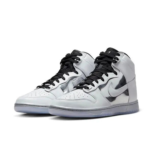Nike Dunk High 'chrome - White/white/metallic Silver