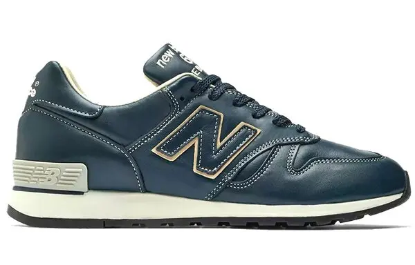 NEW BALANCE 670 Series Navy Leather Lace-up Sneakers - Blue