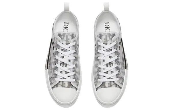 Dior B23 Low Top Oblique Sneakers - White/black