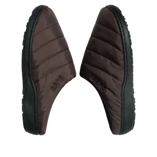 SUBU Originals F-line Slip-on Slippers - Dark Brown