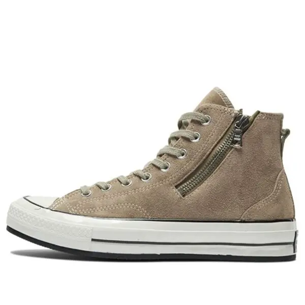 CONVERSE Chuck 70 High Top Sneakers With Zip Detail - Brown