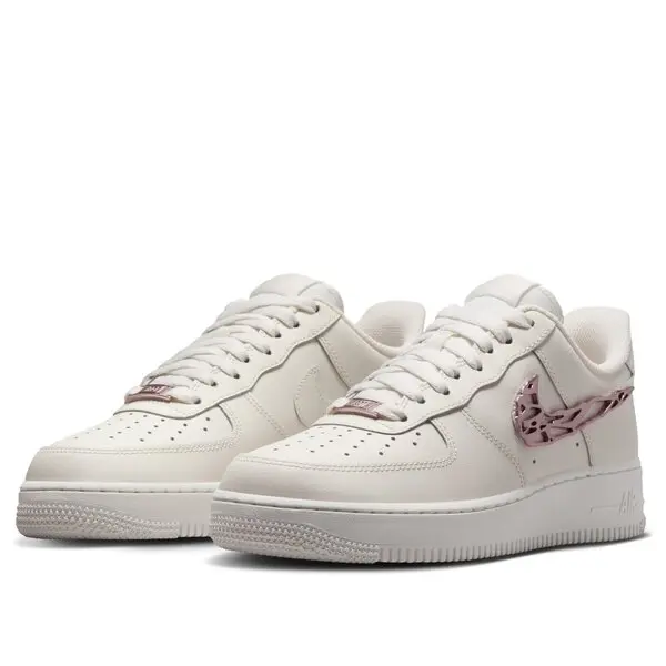 Nike Force 1 Low "liquid Metal Swoosh - White/pink