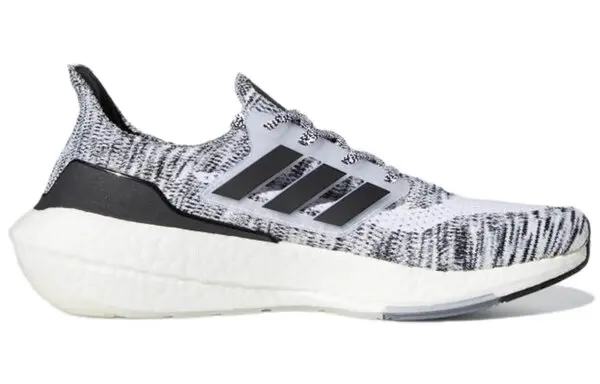 Adidas Ultraboost 21 Athletic Sneakers - Cloud White/core Black/core Black
