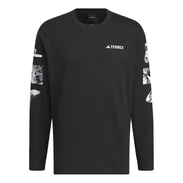 Adidas National Geographic Aeroready Graphic Long Sleeve Tee Asia Sizing - Black