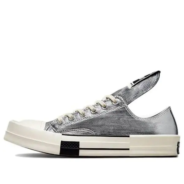 CONVERSE Rick Owens X Turbodrk Chuck 70 Low Lacquer Sneakers - Silver