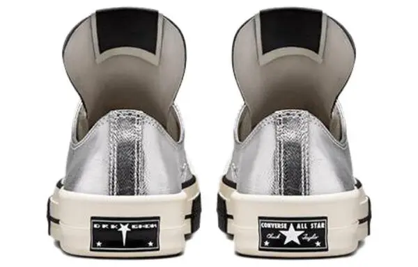 CONVERSE Rick Owens X Turbodrk Chuck 70 Low Lacquer Sneakers - Silver