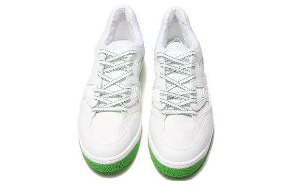 Gucci Basket Sneakers - White/green