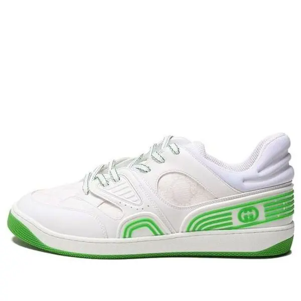 Gucci Basket Sneakers - White/green