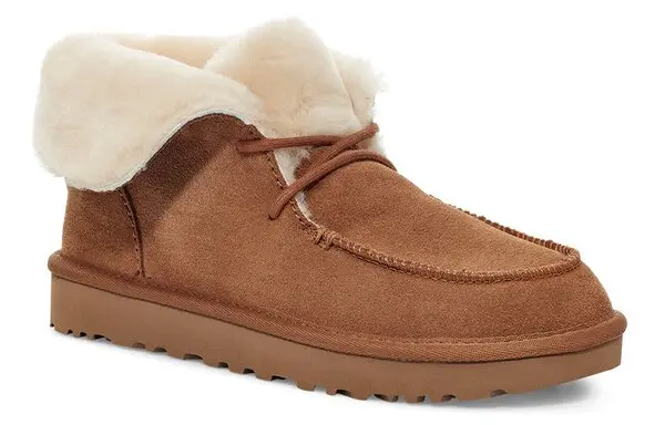 UGG Diara Lacing Fleece Lined Boots - Chestnut Brown