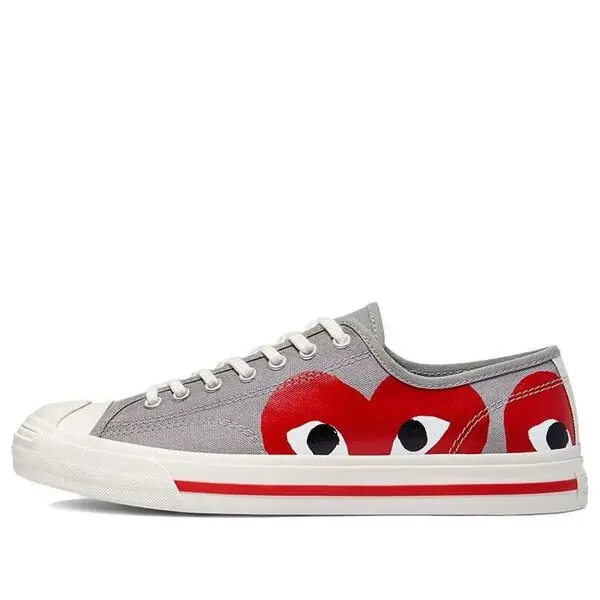 CONVERSE Comme Des Garçons Play X Jack Purcell 'drizzle Red' Sneakers - Red/gray