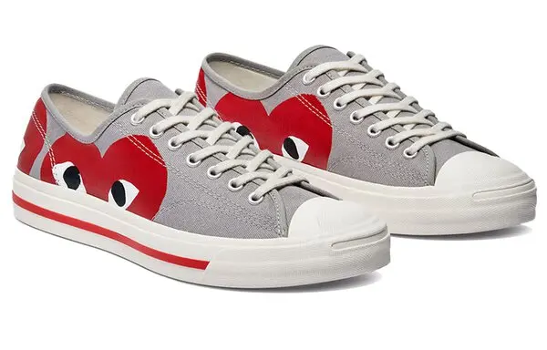 CONVERSE Comme Des Garçons Play X Jack Purcell 'drizzle Red' Sneakers