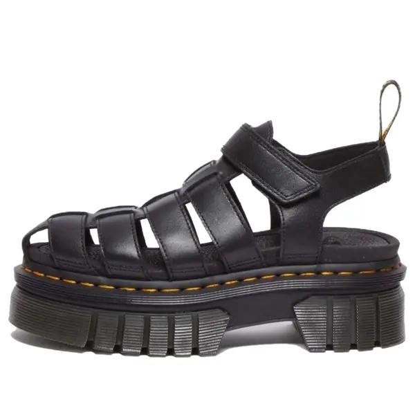 Dr. Martens Ricki Cage Leather Sandals - Black