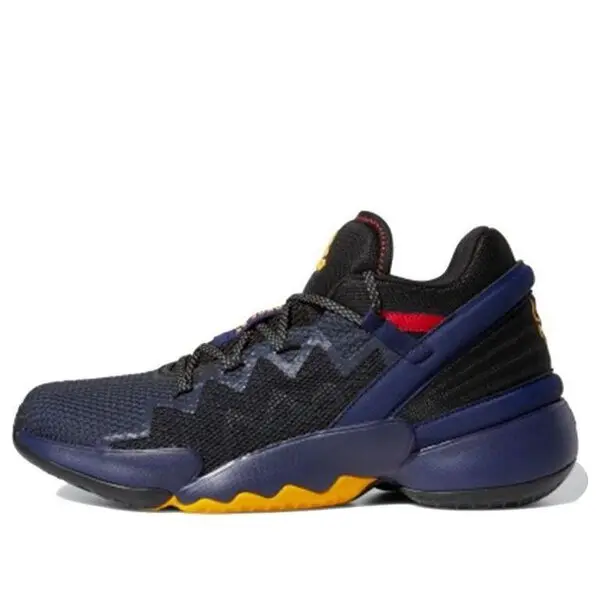 Adidas D.o.n. Issue #2 "team Navy" High-top Athletic Sneakers - Black/blue/yellow