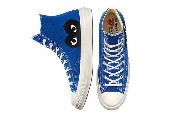 CONVERSE Comme Des Garçons Play X Chuck 70 High Top "blue Quartz