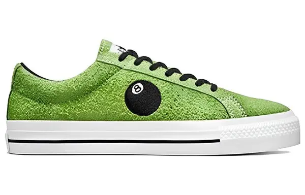 CONVERSE Stussy X One Star Pro Low '8 Ball' Sneakers - Green/black