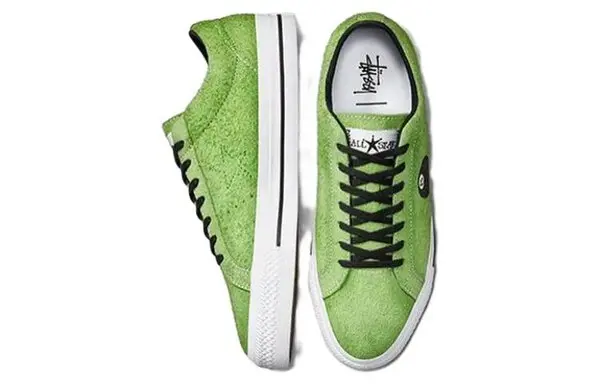 CONVERSE Stussy X One Star Pro Low '8 Ball' Sneakers - Green/black