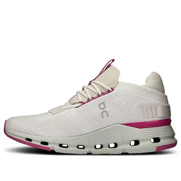 On Cloudnova Sneakers - Undyed White/carnation