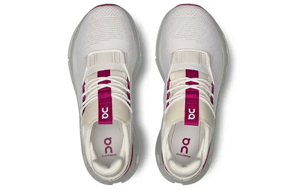 On Cloudnova Sneakers - Undyed White/carnation
