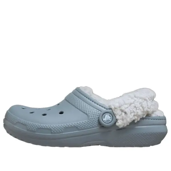CROCS Classic Fleece Lined Clogs - Concrete/grey