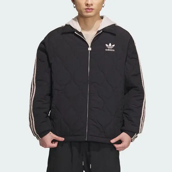 Adidas Originals Quilted Track Jacket With Hood