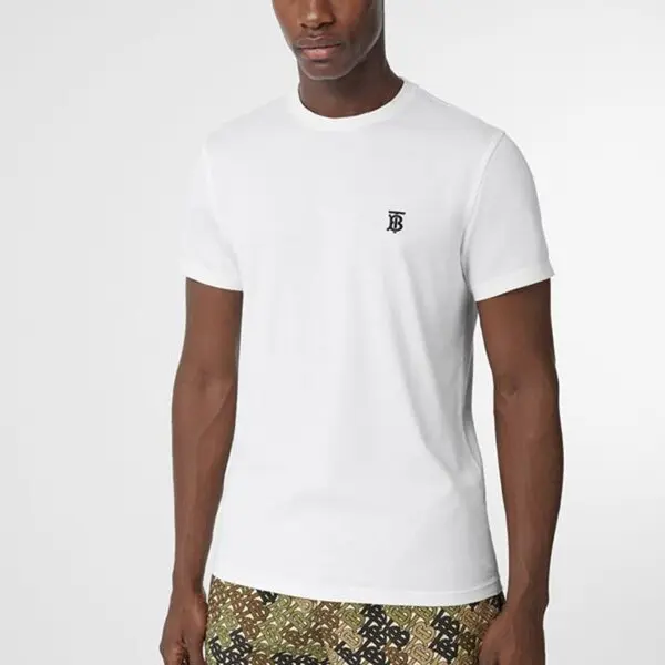 Burberry Monogram Motif Pattern Cotton Male - White