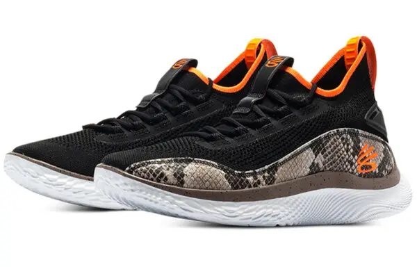 Under Armour Curry Flow "strike & Flow" Low Top Athletic Sneakers - Black/white