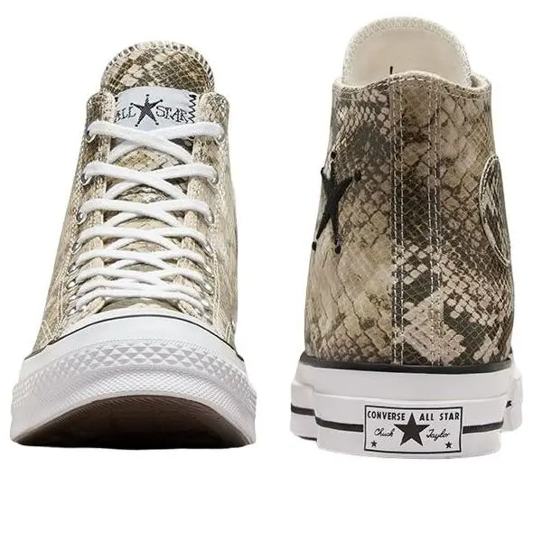 CONVERSE X Stussy Chuck 70 Hi "snakeskin" Lace-up High Top Sneakers