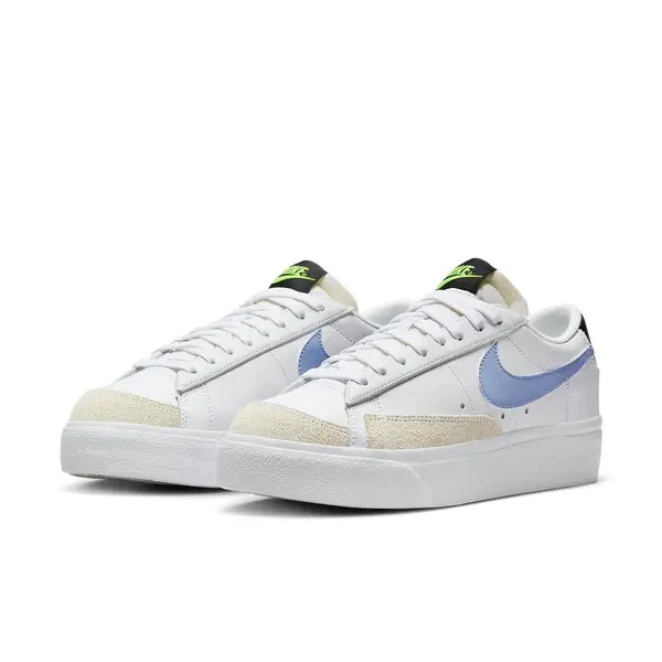 Nike Blazer Low Platform Sneakers - White/volt/black