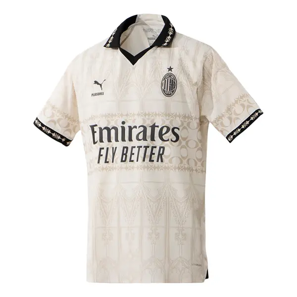 PUMA X Pleasures X Ac Milan 23/24 Authentic Player Jersey - Beige/black