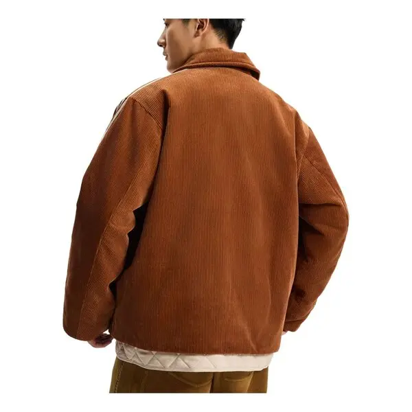 Adidas Corduroy Jacket With Three-stripe Detail