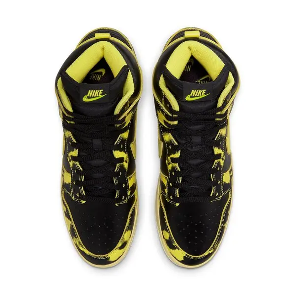 Nike Dunk High 1985 "yellow Acid Wash" Sneakers - Yellow/black