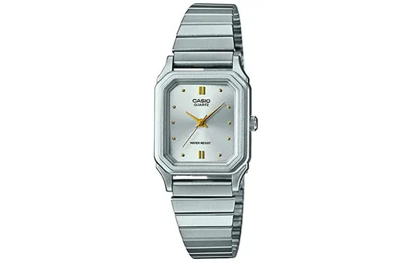 Casio Pearl Waterproof Quartz Watch With Stainless Steel Strap