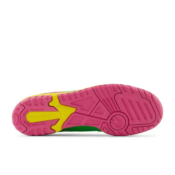 NEW BALANCE 550 Y2k Patent Leather Pack Sneakers - Green/pink/yellow