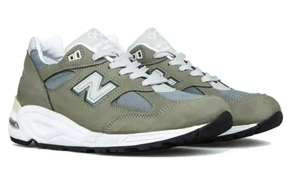 NEW BALANCE 990v2 Made In Usa Sneakers - Graygreen/blue