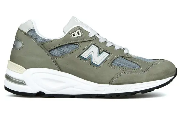 NEW BALANCE 990v2 Made In Usa Sneakers - Graygreen/blue