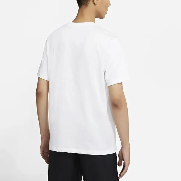 Nike As Nsw Tee Icon Swoosh Casual Sports Round Neck Short Sleeve T-shirt - White