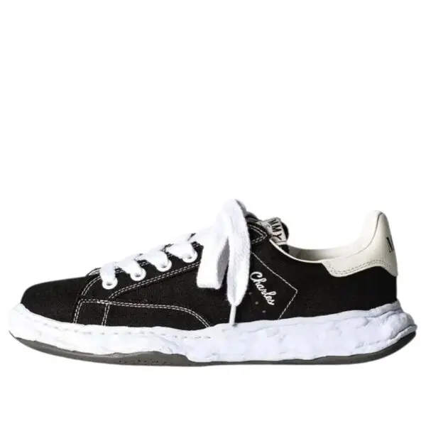 Mihara Yasuhiro Charles Og Sole Canvas Low Top Sneakers - Black