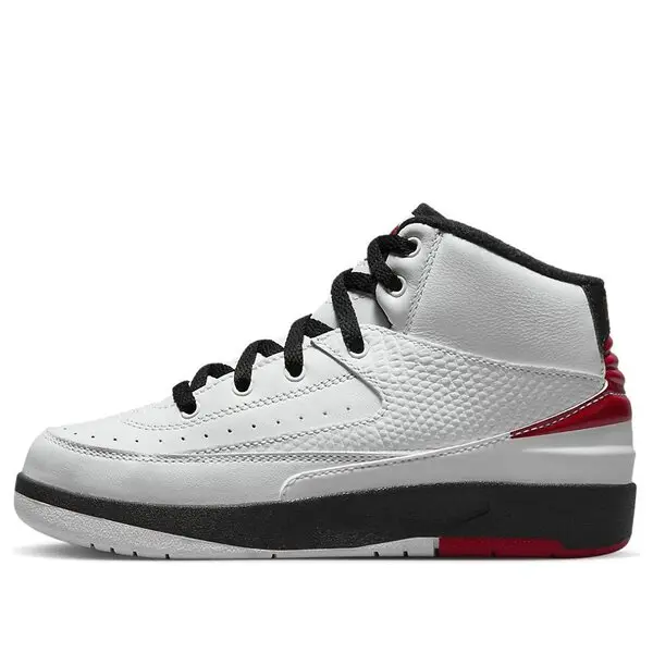 JORDAN 2 Retro High Top Sneakers - White/black/red
