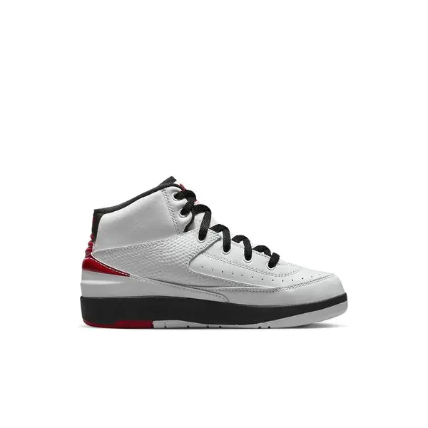 JORDAN 2 Retro High Top Sneakers - White/black/red
