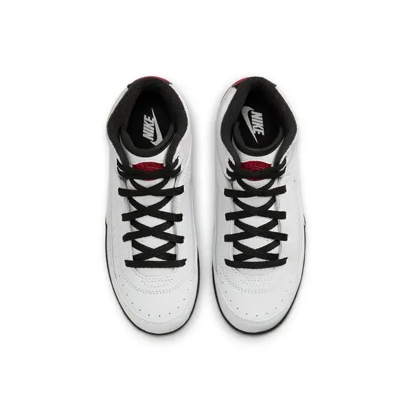 JORDAN 2 Retro High Top Sneakers - White/black/red