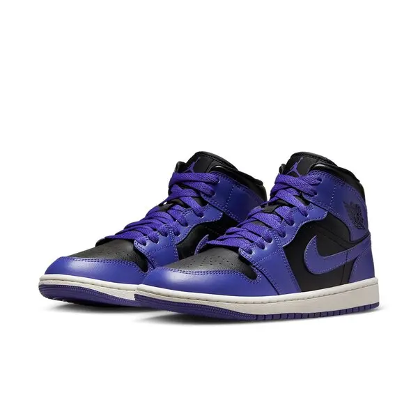 JORDAN 1 Mid Sneakers - Black/purple