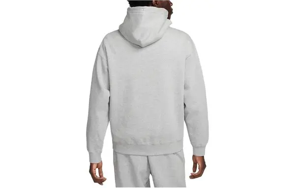 Nike Solo Swoosh Fleece Pullover Hoodie - Grey
