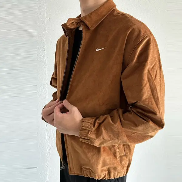 Nike Life Harrington Cord Jacket - Brown